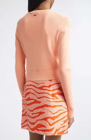 TOCCIN Zoe Crop Fitted Cardigan - Sherbert