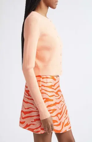 TOCCIN Zoe Crop Fitted Cardigan - Sherbert
