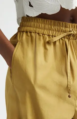 Zimmermann Mahon Embroidered Cutwork Cotton Wide Leg Ankle Pants