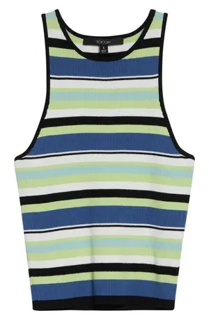 TOCCIN Avery Racerback Tank - Ocean/keylime Multi