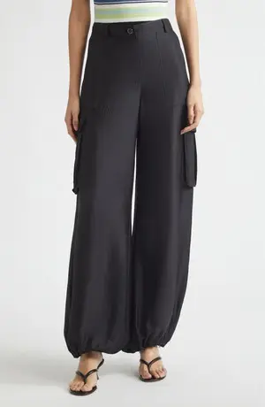 TOCCIN James Wide Leg Cargo Pants - Jet