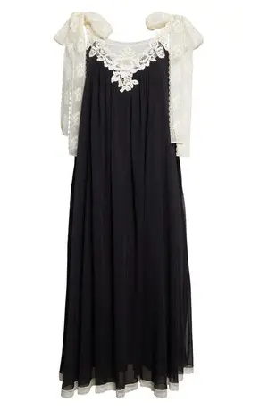Zimmermann Roselight Lace Trim Cotton And Silk Blend Slipdress
