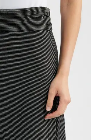 Loveappella Stripe Knit Maxi Skirt