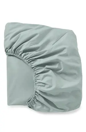 COYUCHI Refined Organic Cotton Percale Fitted Sheet - Dew