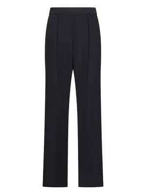 Max Mara Pleated Front Straight Leg Trousers - Black