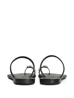 NICOLAS LAINAS Crystal Embellished Toe-strap Sandals