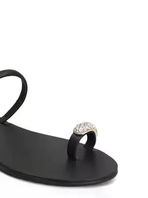 NICOLAS LAINAS Crystal Embellished Toe-strap Sandals