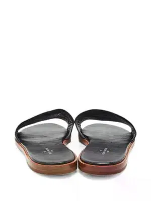 LOUIS VUITTON Lock It Monogram Canvas Slide Sandals