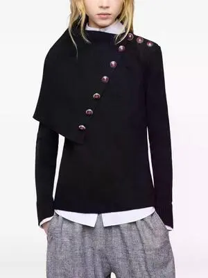 Rabanne Asymmetrical Sailor-collar Sweater