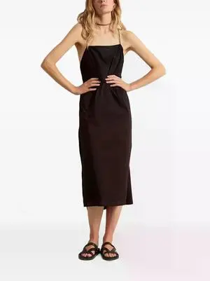 Mare Di Latte Midi Abbie Open-back Dress - Black