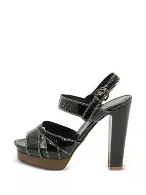 SERGIO ROSSI Platform Ankle-strap Sandals - Black