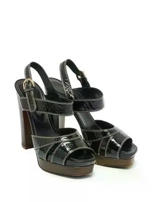 SERGIO ROSSI Platform Ankle-strap Sandals