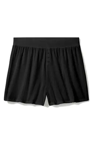 Tommy John Luxe Rib Pajama Shorts - Black