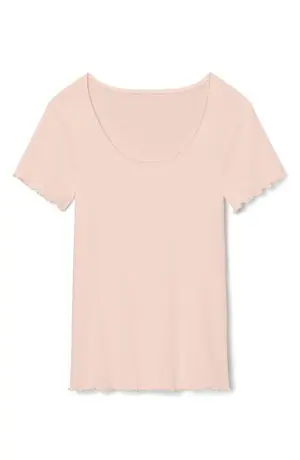 Tommy John Pointelle Rib Lounge T-shirt - Pink
