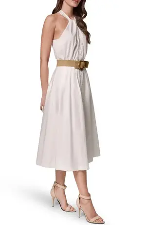 Donna Karan New York Sleeveless Belted Midi Dress