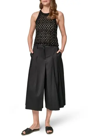 Donna Karan New York Pleated Cropped Wide-leg Pants