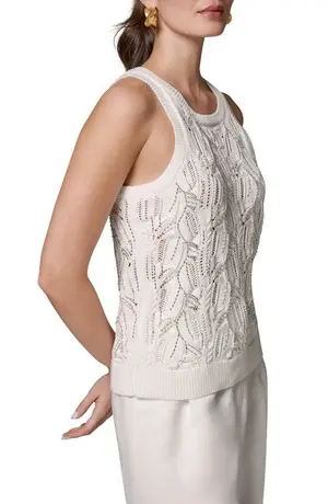 Donna Karan New York Open Stitch Sweater Vest