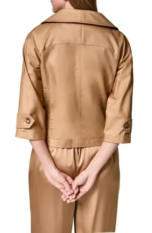 Donna Karan New York Bar Hardware Cotton Blend Jacket