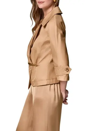 Donna Karan New York Bar Hardware Cotton Blend Jacket