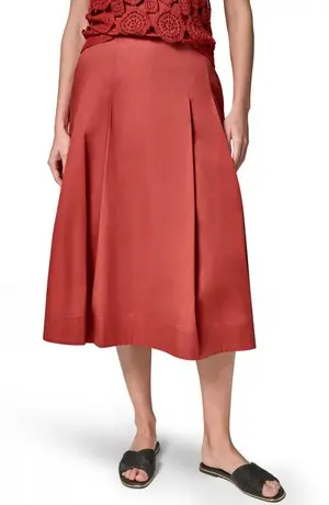 Donna Karan New York Pleated A-line Skirt
