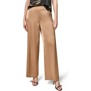 Donna Karan New York Donna Karan New York Wide Leg Satin Pants Fawn