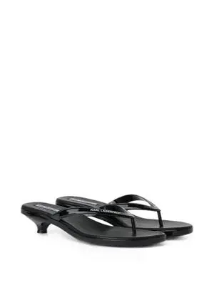Karl Lagerfeld Jelly Heeled Sandals - Black