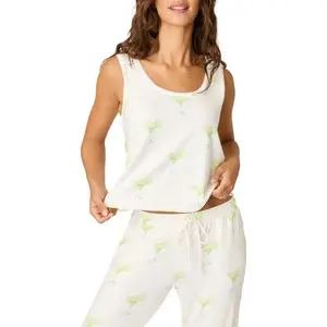 PJ Salvage Margarita Mama Pajama Tank - Ivory