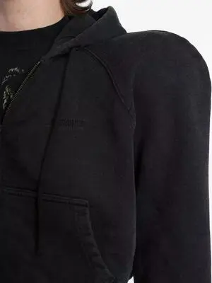 Vetements Padded Shoulder Zip-up Hoodie