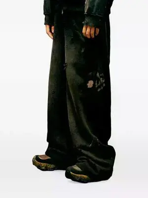 SATOSHI NAKAMOTO Luke Distressed-effect Wide-leg Track Pants