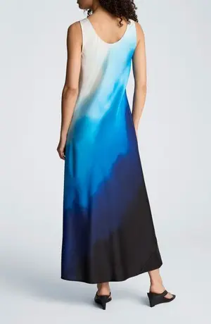 KENNETH COLE Sleeveless Maxi Dress With Colorblocking