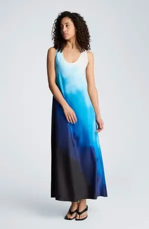KENNETH COLE Sleeveless Maxi Dress With Colorblocking