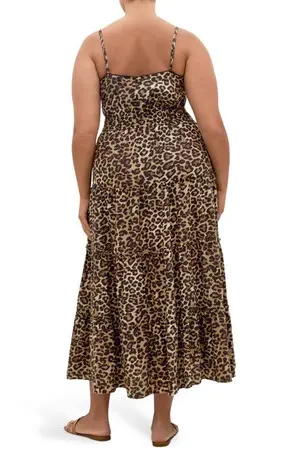 City Chic Amaya Print Tiered Maxi Dress