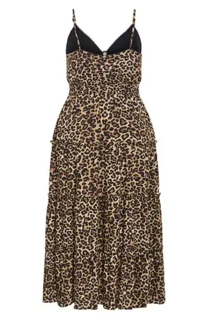 City Chic Amaya Print Tiered Maxi Dress