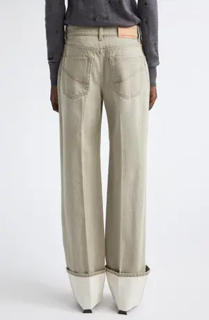 Stella McCartney Cuffed Straight Leg Jeans