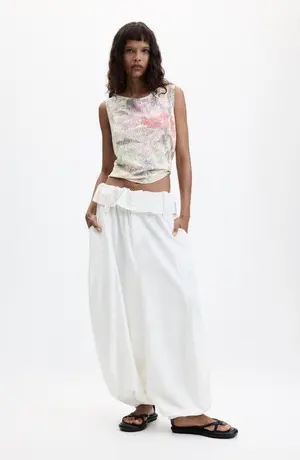Desigual Floral Texture Sleeveless T-shirt