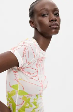 Desigual Floral Print Modal T-shirt