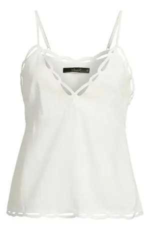 Deluc Embroidered Trim Camisole - Ecru
