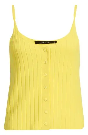 Deluc Vieste Rib Knit Camisole - Yellow