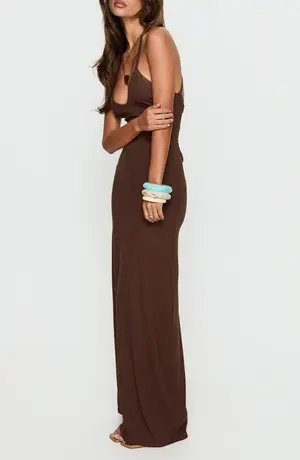 Princess Polly Pasita Halter Tie-up Maxi Dress