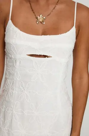 Princess Polly Powell Embroidered Cutout Minidress