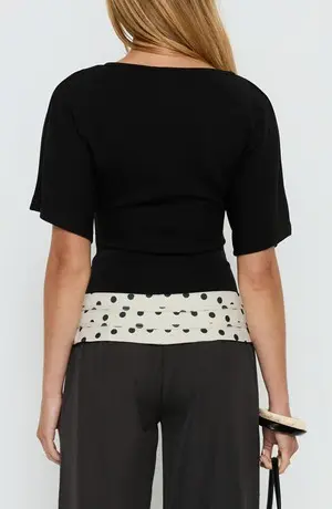 Princess Polly Arazia Contrast Hem Top