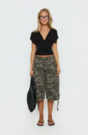 Princess Polly Hudsen Longline Cargo Shorts