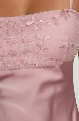 Princess Polly Engracia Sequin Sleeveless Satin Gown
