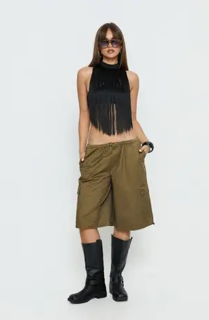 Princess Polly Zephyrine Fringe Halter Neck Bralette