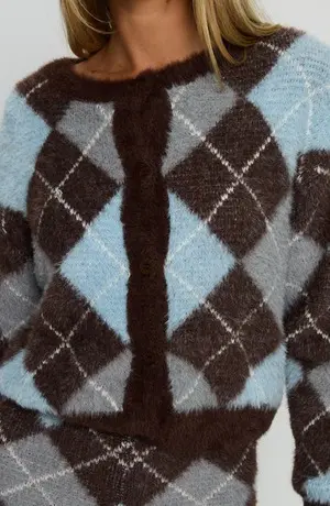 Princess Polly Kenlea Argyle Cardigan