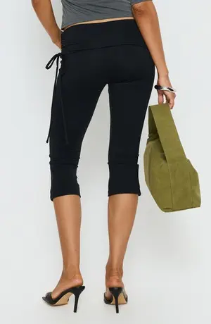 Princess Polly Capri Pants With Channeled Waistband And Side Ties