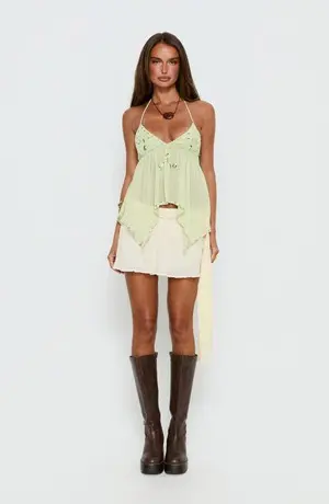 Princess Polly Beaded Asymmetrical Halter Top