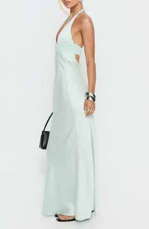 Princess Polly Odyssa Satin Halter Gown
