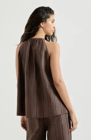 Brunello Cucinelli Broderie Anglaise Top