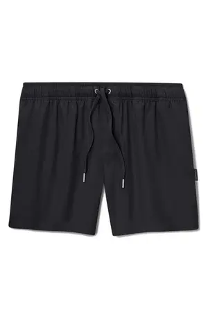 Tommy John Classic Upf 50+ Swim Trunks - Black